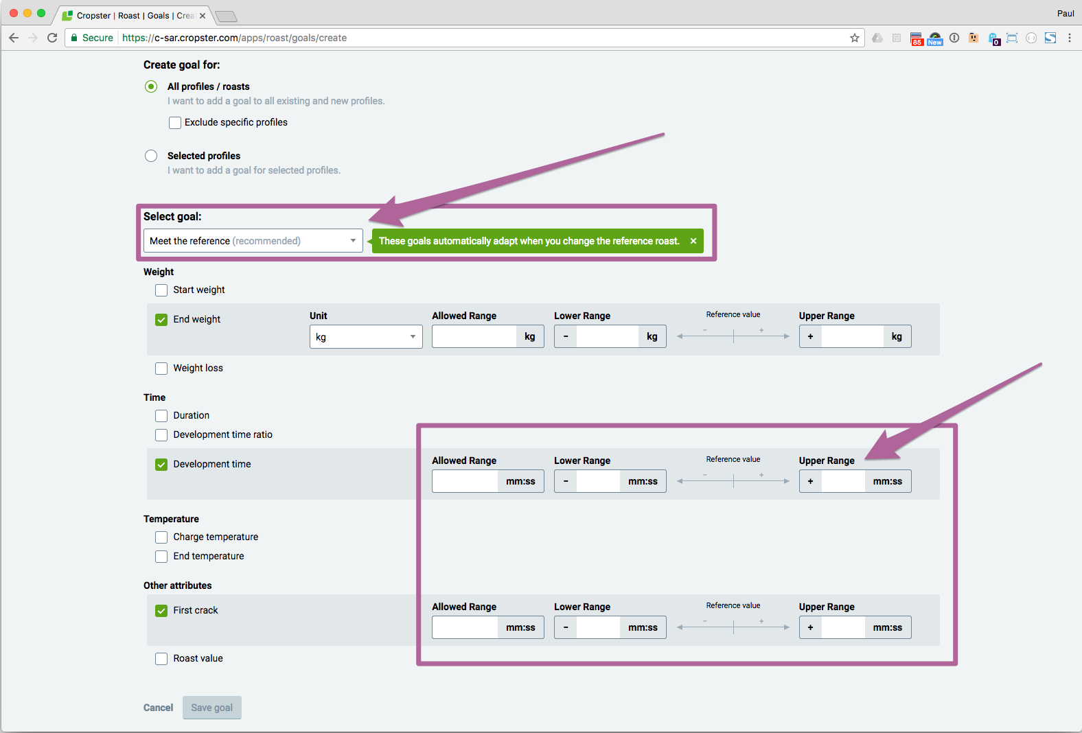 Meet the reference - dynamic goal setting has arrived! | Cropster