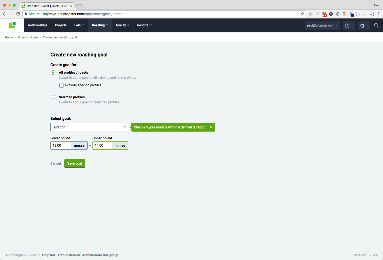 Meet the reference - dynamic goal setting has arrived! | Cropster